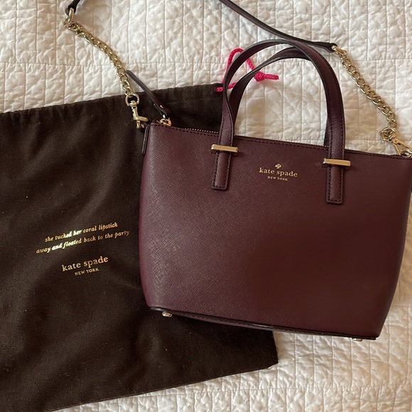 kate spade | Bags | Kate Spade Maroon Crossbody Handbag | Poshmark